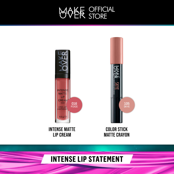 Make Over Intense Lip Statement : Intense Matte Lip Cream, Color Stick ...