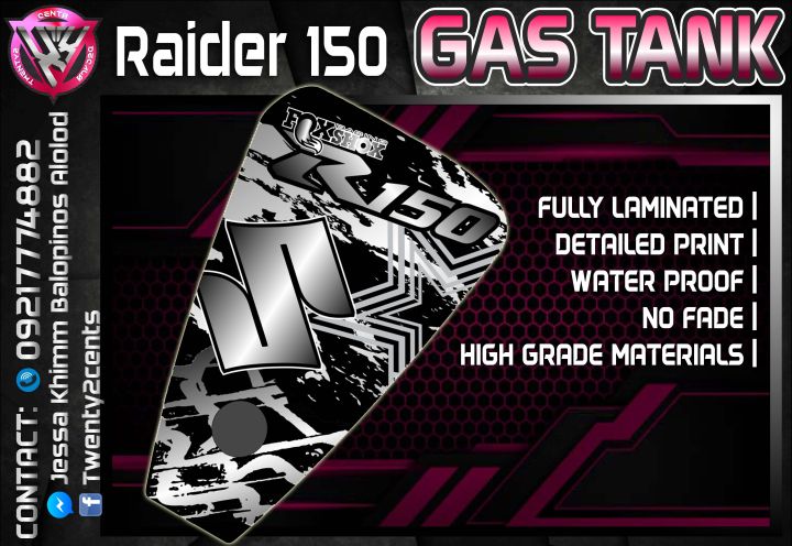 High-Quality Decals and Stickers for Raider 150 carb / reborn Gas tank ...