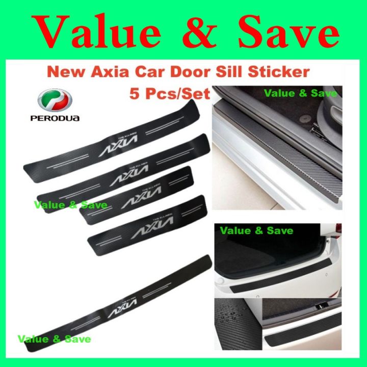 PERODUA Axia 2023 - 2025 Car Door Sill Strip Anti Scratch Door Step ...