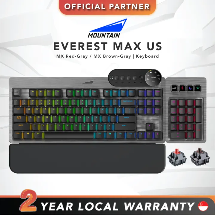 [FAST SHIP] MOUNTAIN Everest Max US | MX Red / MX Brown Keyboard ...