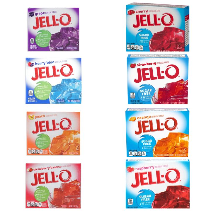 JELL-O Sugar Free Gelatin [ Raspberry / Orange / Strawberry / Cherry ...