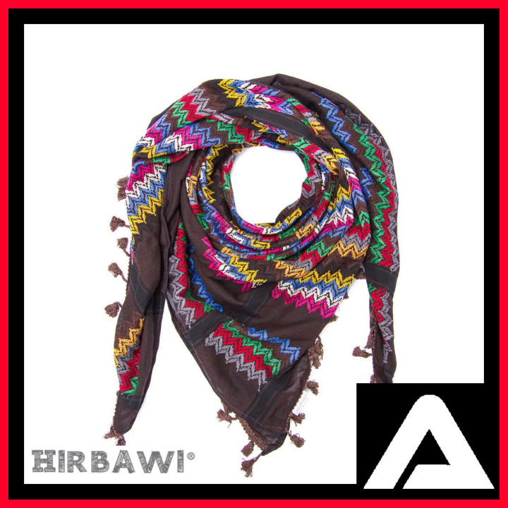 Hirbawi Kufiya - Chocolate - Authentic Made in Palestine - Keffiyeh ...
