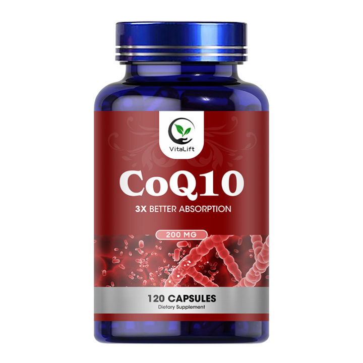 VitaLift CoQ10 100mg Softgels, Ultra CoQ10 200mg, Antioxidant for Heart ...