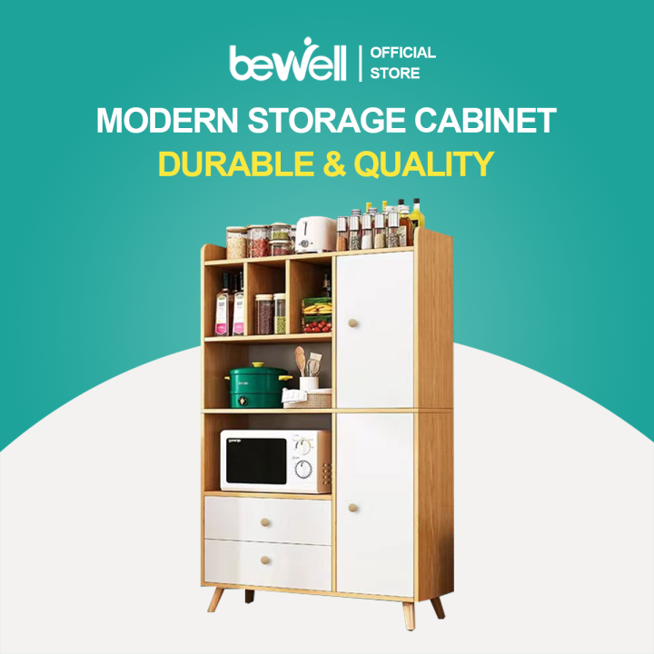 Bewell Kitchen Storage Cabinet Nordic Living Room Tableware Cabinet ...