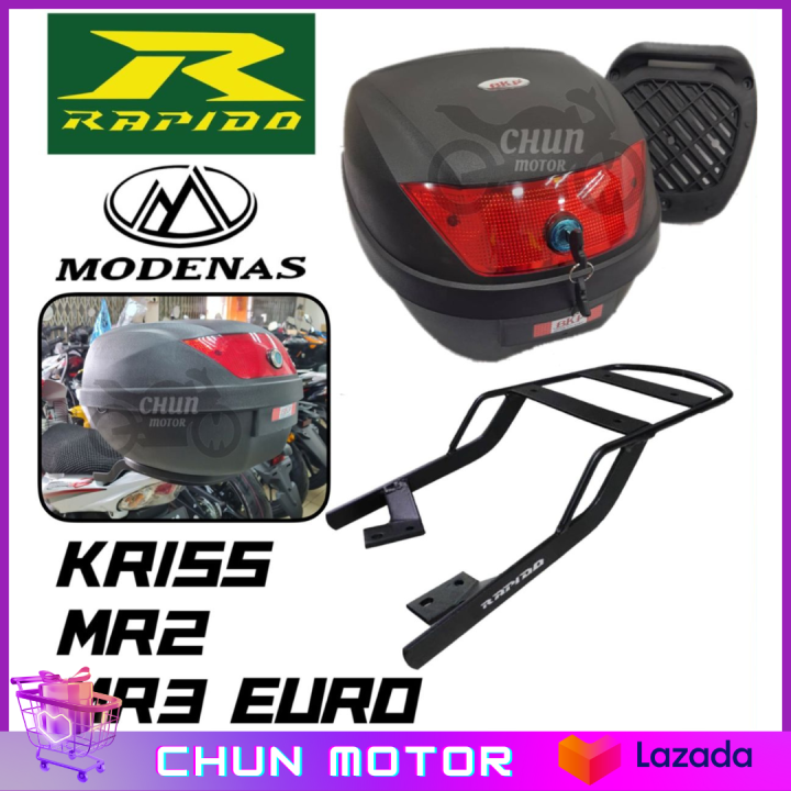 MODENAS MOTORCYCLE BKP BOX MONOLOCK + RAPIDO MONORACK / V RACK MOTOR ...