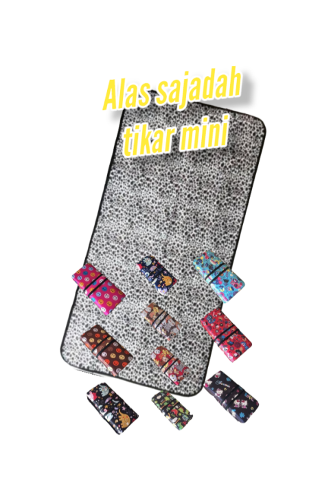 ALAS SAJADAH MICROSATIN TIKAR MINI LIPAT RANDOM | Lazada Indonesia