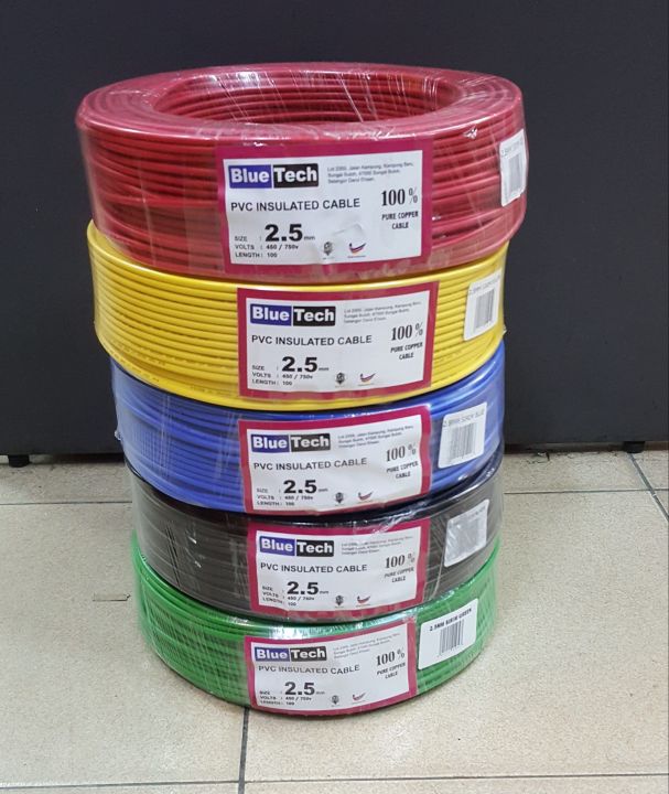 BLUE TECH 2.5MM PVC CABLE WITH SIRIM APPROVED | Lazada