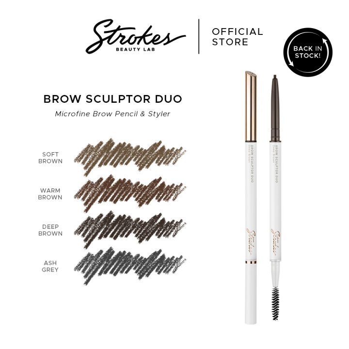 Strokes Brow Sculptor Duo [ Microfine Brow Pencil & Styler ] | Lazada PH