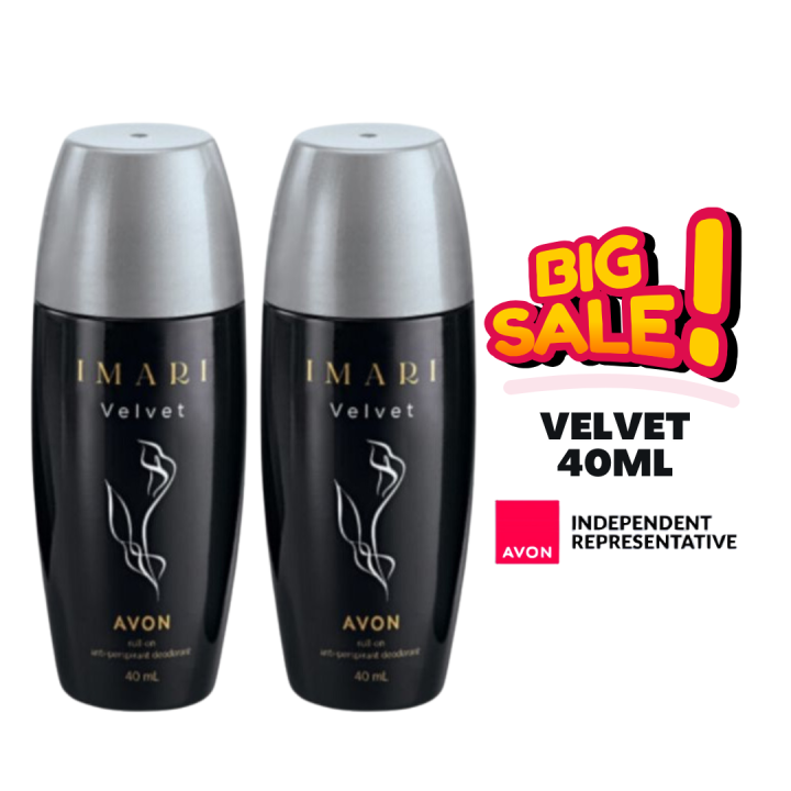 AVON IMARI VELVET Anti-Perspirant Roll On Deodorant for Women 40ml - 2 ...