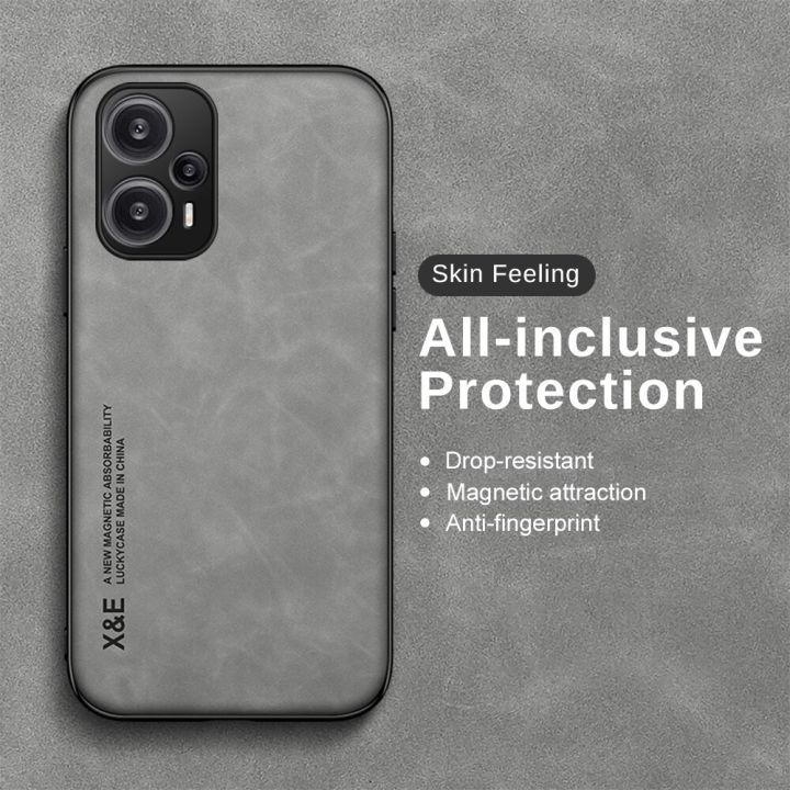 XICCI Case Slim Lambskin Leather Cover For Xiaomi POCO F5 5G/POCO F5Pro ...