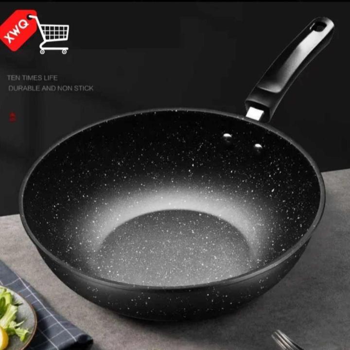 32cm aluminum non-stick high quality wok pan 3 layer of non-stick coating frying pan | Lazada PH
