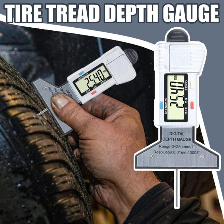 Tire Tread Depth Meter Digital LCD Display–Digital Tire Depth Gauge 0. ...
