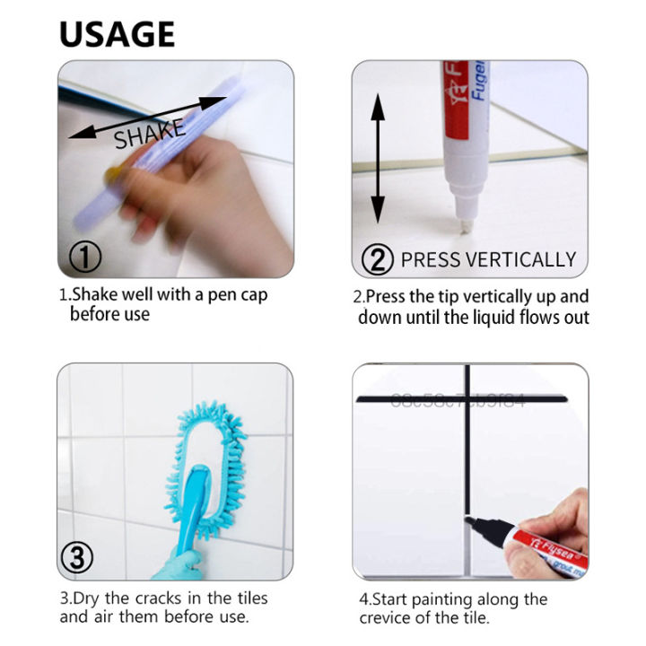 Sunsing Tile Pen Wall Grout Color Pen Wall Floor Ceramic Tiles Gaps ...