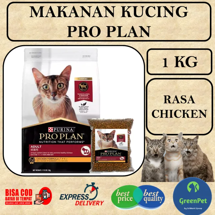 Makanan kucing PROPLAN CHICKEN Dewasa Repack Pro plan chicken | Lazada ...