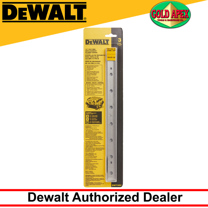 Dewalt 3 Pcs Replaceable Thickness Planer Blade 13" for DW735 (DW7352 ...