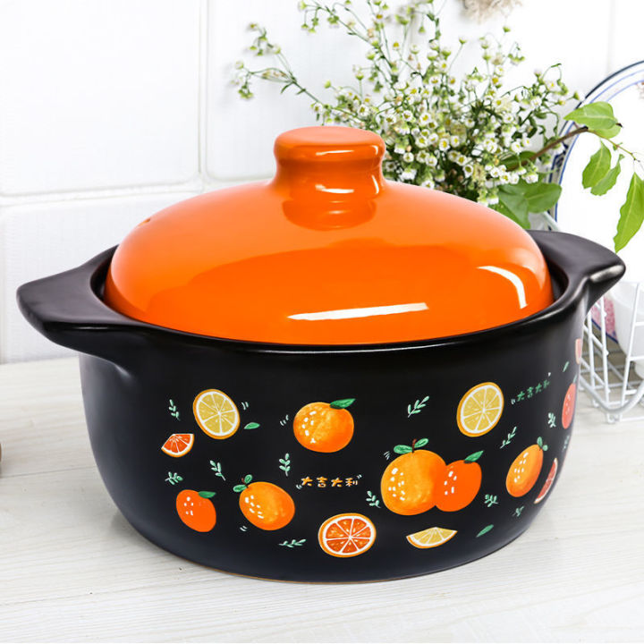 Kitchen Plus Ceramic Stewpan Chinese Casserole Soup Pot Clay Cooking ...