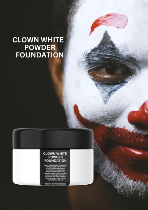 CLOWN WHITE MATTE EXTREME WHITE OPAQUE LOOSE FACE POWDER CLOWN WHITE ...