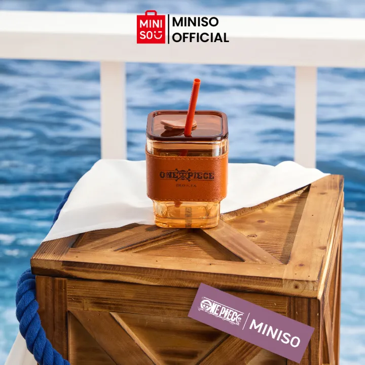 Miniso x One Piece Collection Straw Glass Mug Anime Koleksi/Gelas Kaca ...
