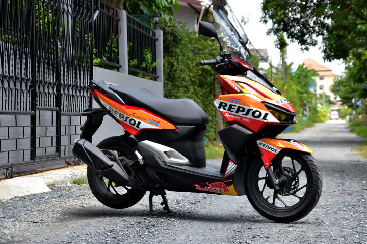 สติ๊กเกอร์แต่งลายรถ Honda Click 160 2023 ลาย Repsol | Lazada.co.th