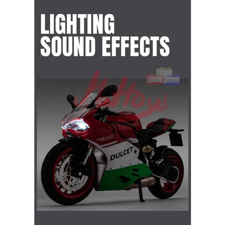 Diecast Jiaye model Ducati 1199 1:12 motor sport untuk koleksi hadiah ...