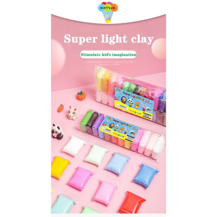 NEW STOCK - Non-Toxic Super Light Clay Butter Slime Air Dry Clay Set ...