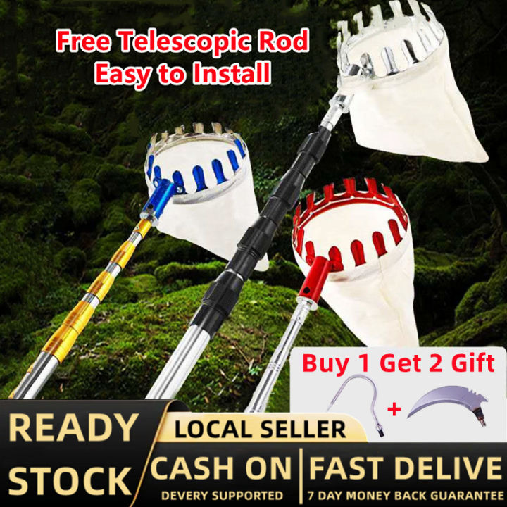 Yoqu Fruit Picker Stainless Steel High-altitude Fruit Picking Rod ...