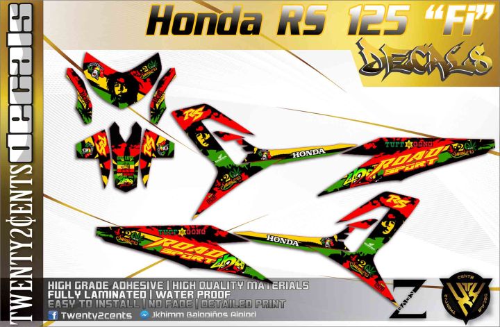 Honda RS125 Fi Decals High-Quality Stickers (bob marley) | Lazada PH