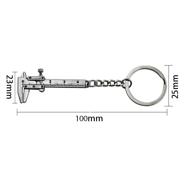 Portable Mini Vernier Caliper Keychain Style Simulation Model Ruler ...