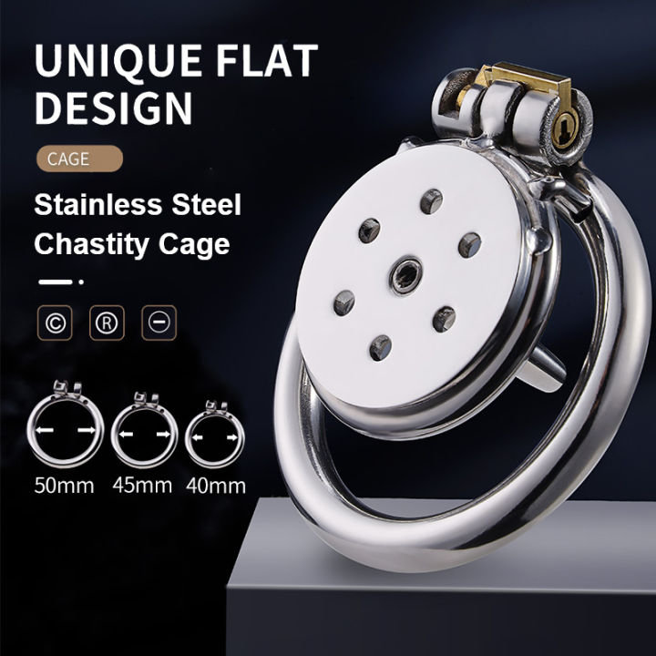 【Customer favorite】 Male Device Flat Hole Metal Lock Cage Sissy Cage ...