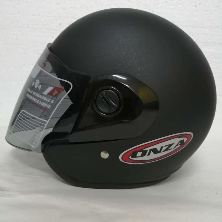 MOTORCYCLE HELMET TOPI KELEDAR MOTOSIKAL ONZA HELMET VX2 MAT BLACK WITH ...