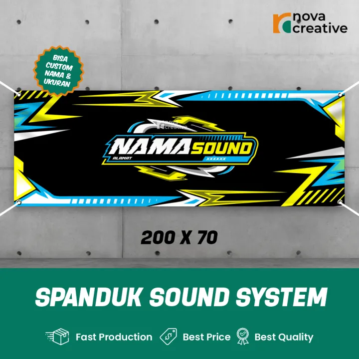 Print Banner Jaring Logo Sound System Banner Custom Gratis Desain ...