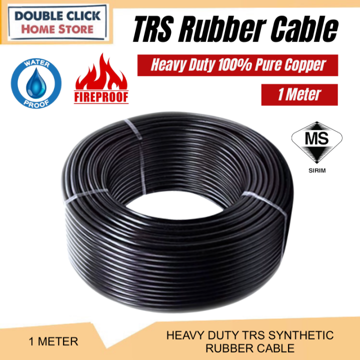 (1 Meter)Heavy Duty TRS Synthetic Rubber Cable Waterproof TRS Cable 3Core TRS 3Core Wire 23/076 ...