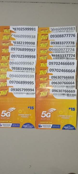 DD1 SPECIAL SALE!!! 5G TNT SPECIAL NUMBERS VANITY SIMCARD VANITY ...