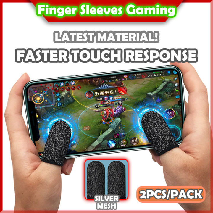【2PCS】Mobile Game Finger Sleeve Gaming Breathable Non-Slip Touchscreen ...