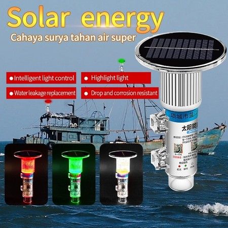 【COD】 Flash light of solar fishing boat Solar mark beacon light Gillnet ...