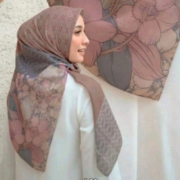 KERUDUNG SEGI EMPAT MOTIF VOAL PREMIUM HIJAB SEGI 4 TERBARU JILBAB ...