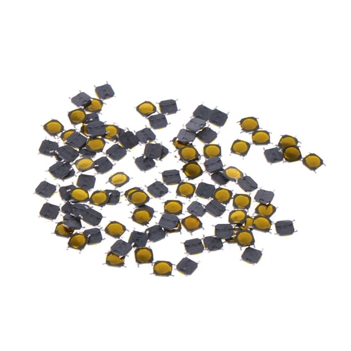 100 Pcs 4x4x0.7mm 4 Pin SMD Micro Momentary Push Button Tactile Switch ...