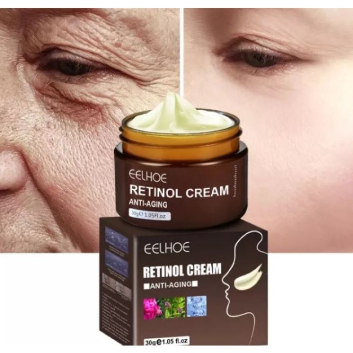EELHOE Retinol Cream Original Anti Aging Face 30g Colagen Krim Pewatan ...