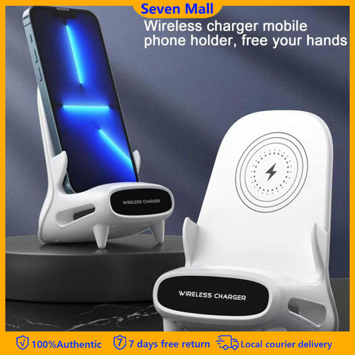 15W Wireless Chair Charger Portable Desktop Mini Standing Wireless Fast ...