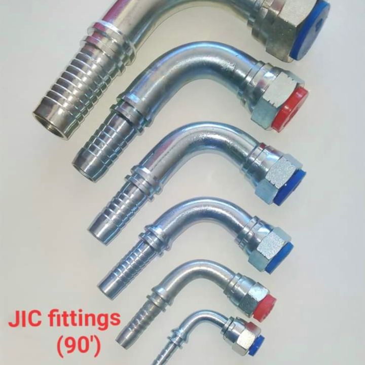 Hydraulic Hose fittings JIC 90 degree 1/4” to 1” | Lazada PH