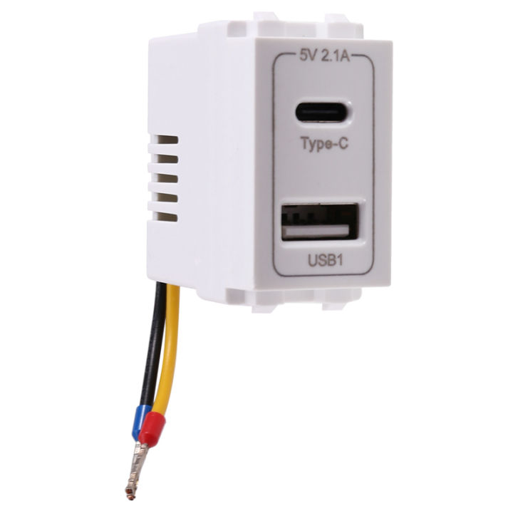 New USB Type-C Dual Port 5V 2.1A Phone Charging Power Module 220V ...