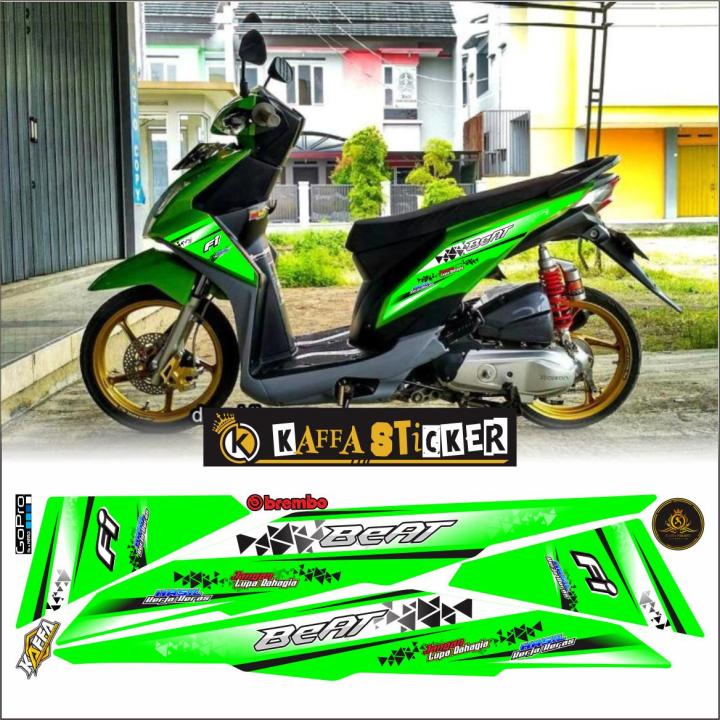 BEAT FI LAMA sticker striping stiker striping BEAT FI LAMA list hijau ...