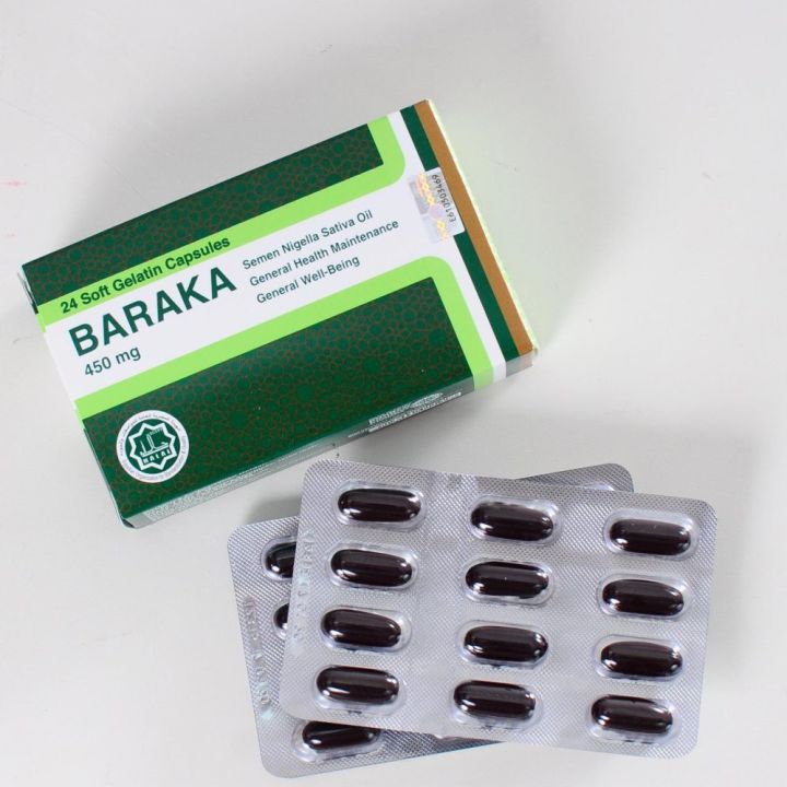 BARAKA HABBATUS SAUDA 450MG CAPS 24'S (100% ORIGINAL) | Lazada