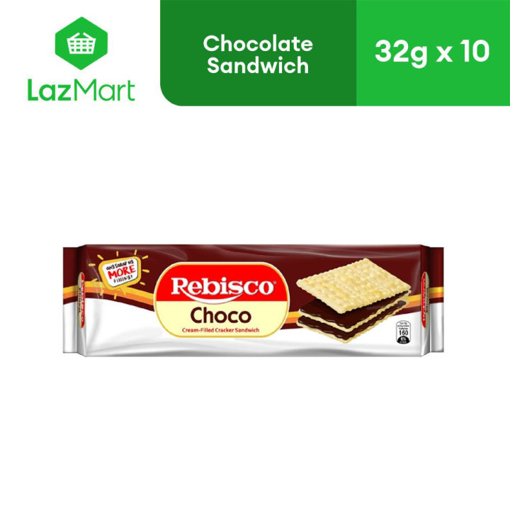 Rebisco Sandwich Chocolate 32g x 10 | Lazada PH