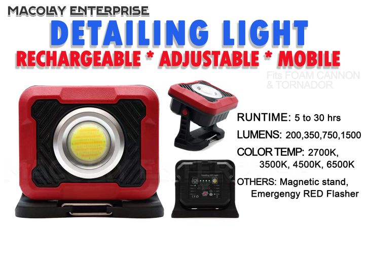 LT-012 Detailing Inspection Light Adjustable Lumens Rechargeable LED ...