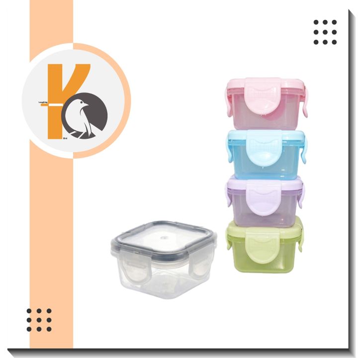 Colorful Stackable Plastic Container Food Storage Box with Lids Square ...