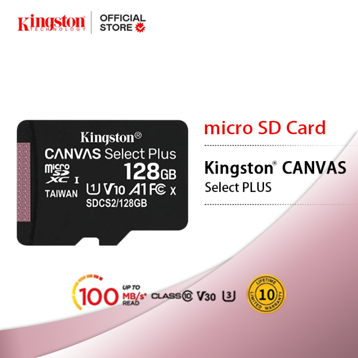 Kingston Canvas Select Plus 128GB 256GB 512GB 1TBmicroSD Card with Android A1 Performance Class ...
