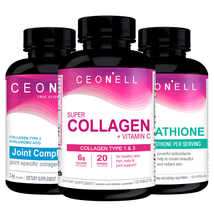 CEONELL Super Collagen with Vitamin C Tablets Skin Whitening Tablets ...