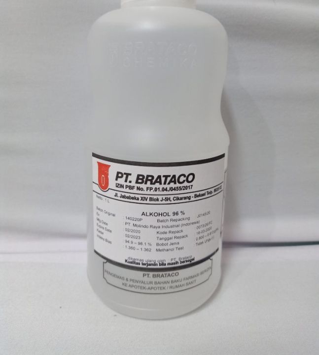 Brataco - Alkohol 96 % - 1 L | Lazada Indonesia