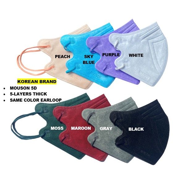 5D Face mask KN95 Protective Disposable Mask 10pcs /1pack (MOUSON ...